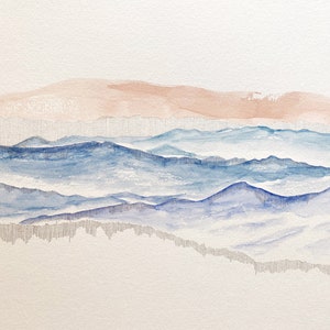 Blue Ridge 1 MOUNTAIN Abstract Painting Virginia North Carolina (art ...