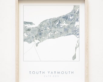 Cape Cod Watercolor Map - Etsy