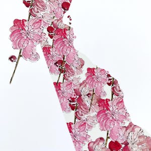 DELAWARE State Flower Map Watercolor Peach Blossom (art Print) Map Wall ...
