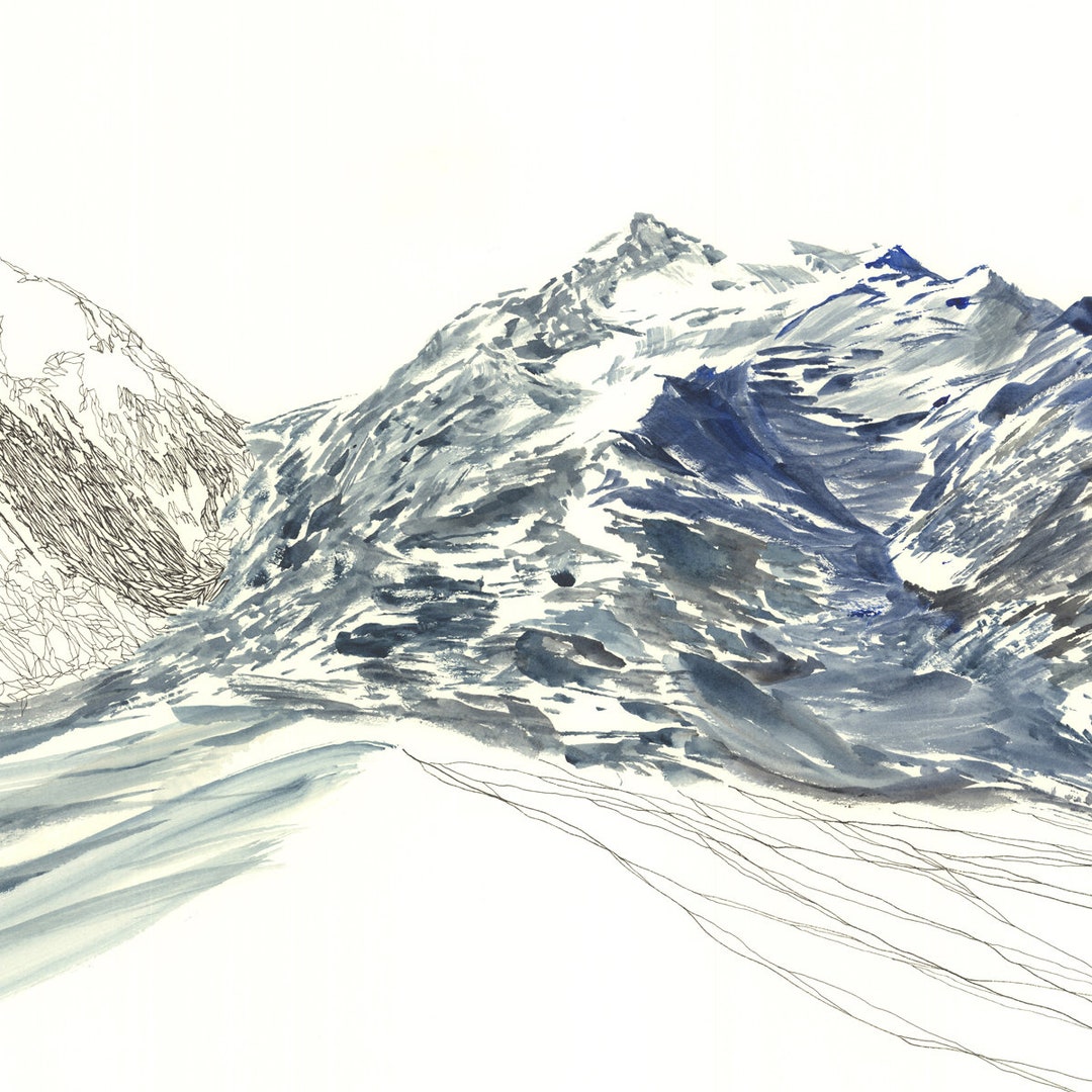 German Alps 2 MOUNTAIN Abstract Painting GERMANY (art Print) Wall Art ...