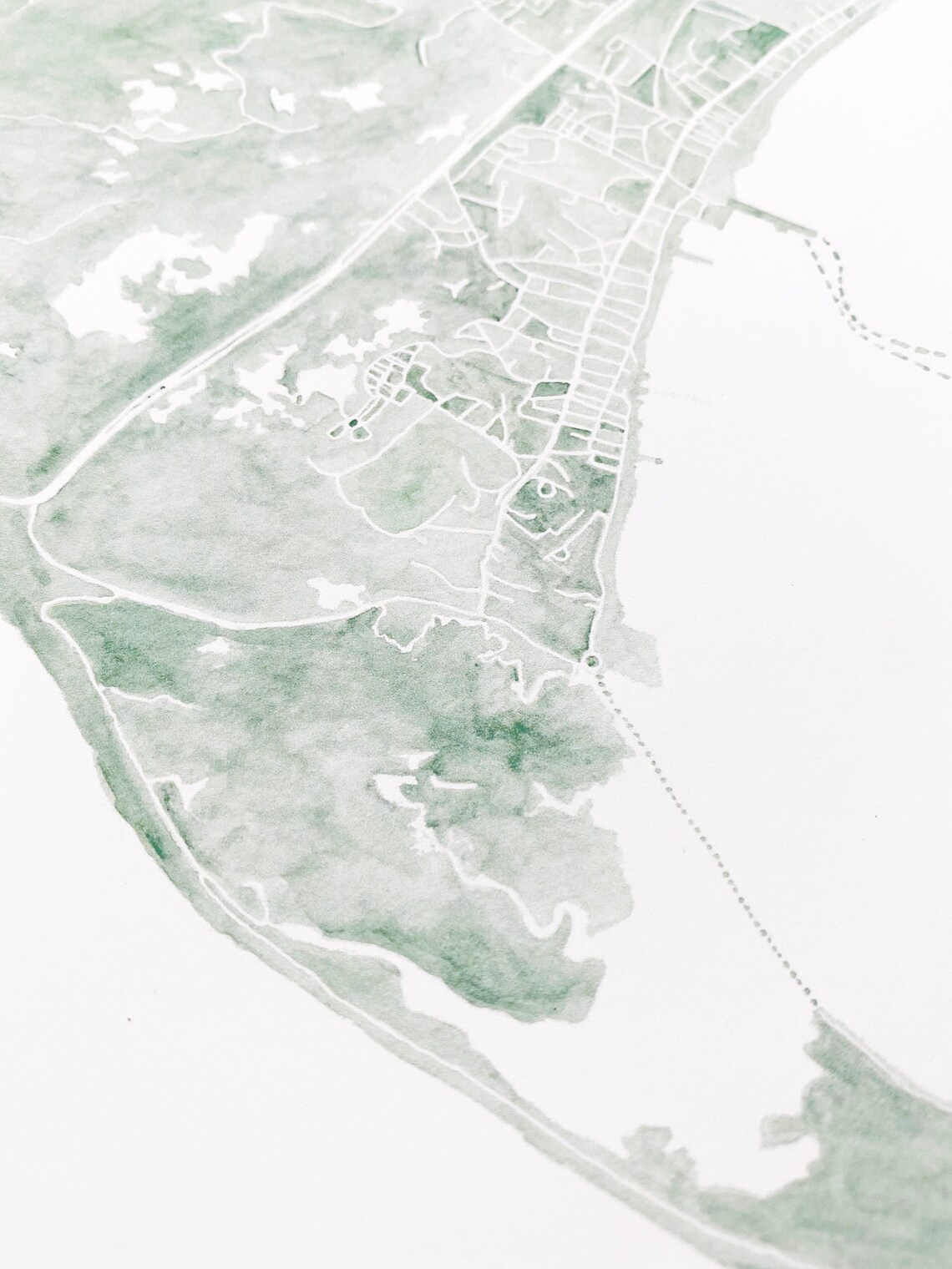 PROVINCETOWN Cape Cod Massachusetts Map Watercolor Print Massachusetts ...