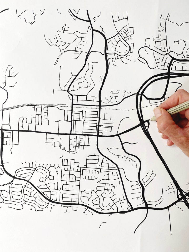 MOORPARK Map Street Map CALIFORNIA City Map Drawing Black and - Etsy