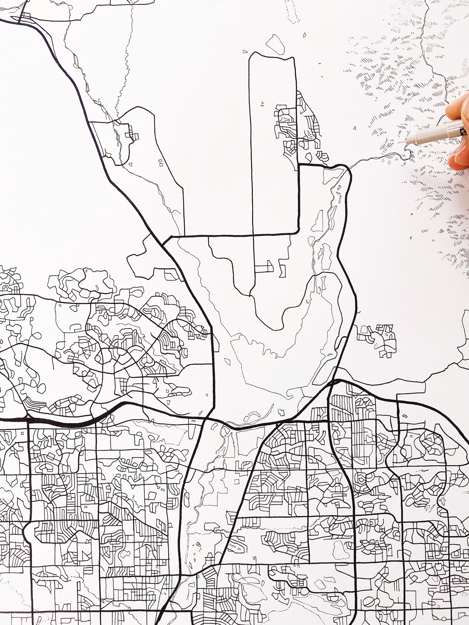 LITTLETON Map Street Map COLORADO City Map Drawing Black and | Etsy