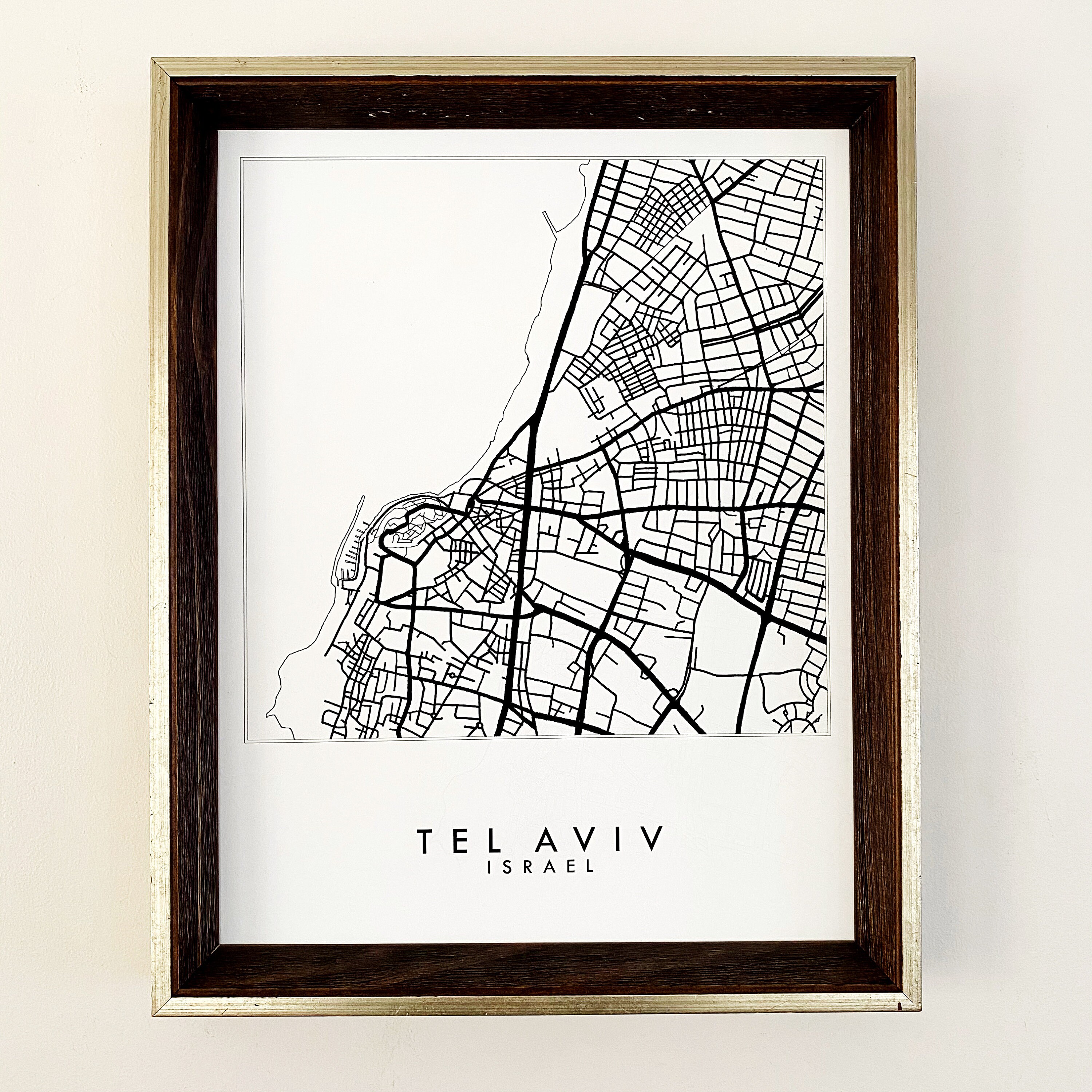 TEL AVIV Yafo Jaffa Map Hand Drawn Street Map Israel City Map Drawing ...