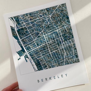 BERKELEY Map Urban Fabric Watercolor Texture Painting - Etsy