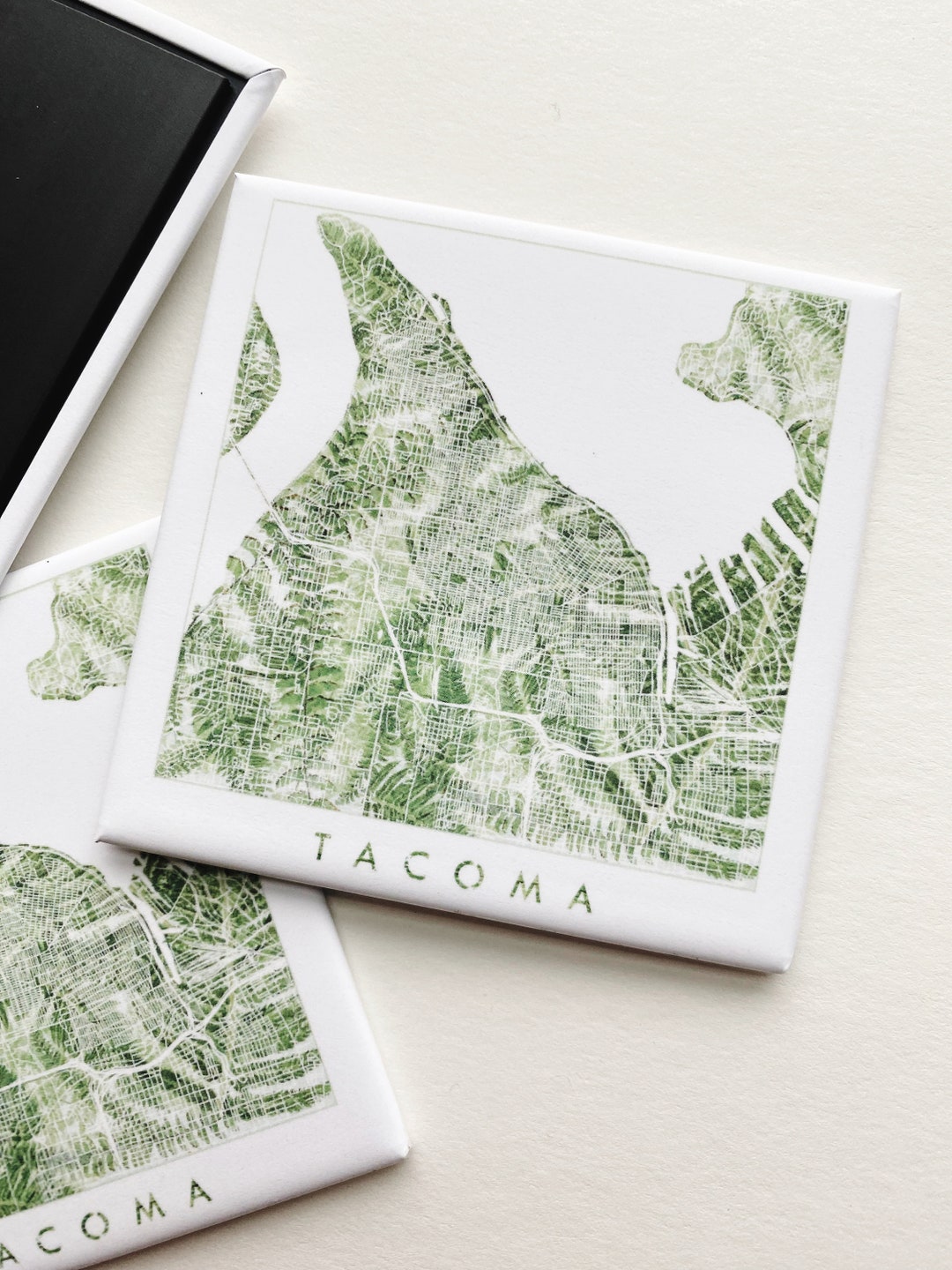 TACOMA FERNS Washington Map Botanical Watercolor Painting (MAGNET ...