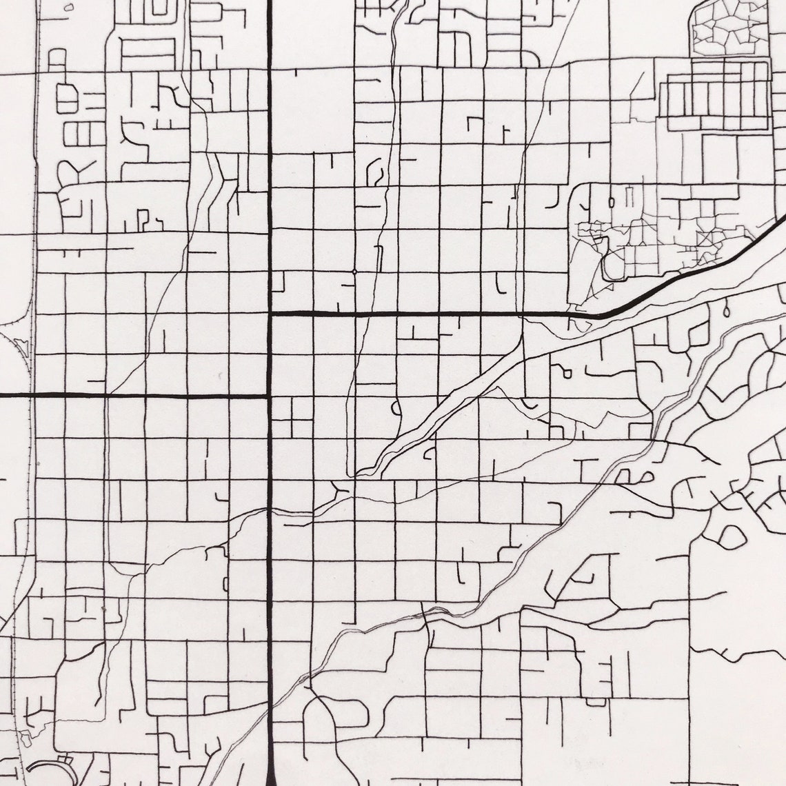 LOGAN UTAH Map Street Map City Map Drawing Black and White - Etsy