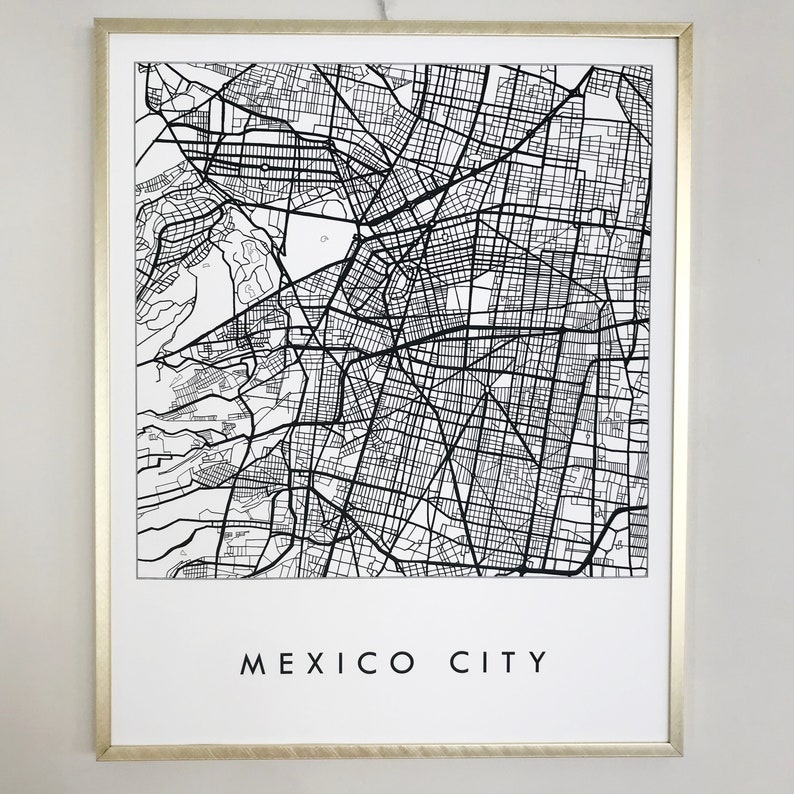 MEXICO CITY Map Hand Drawn Street Map Mexico City Map Drawing | Etsy