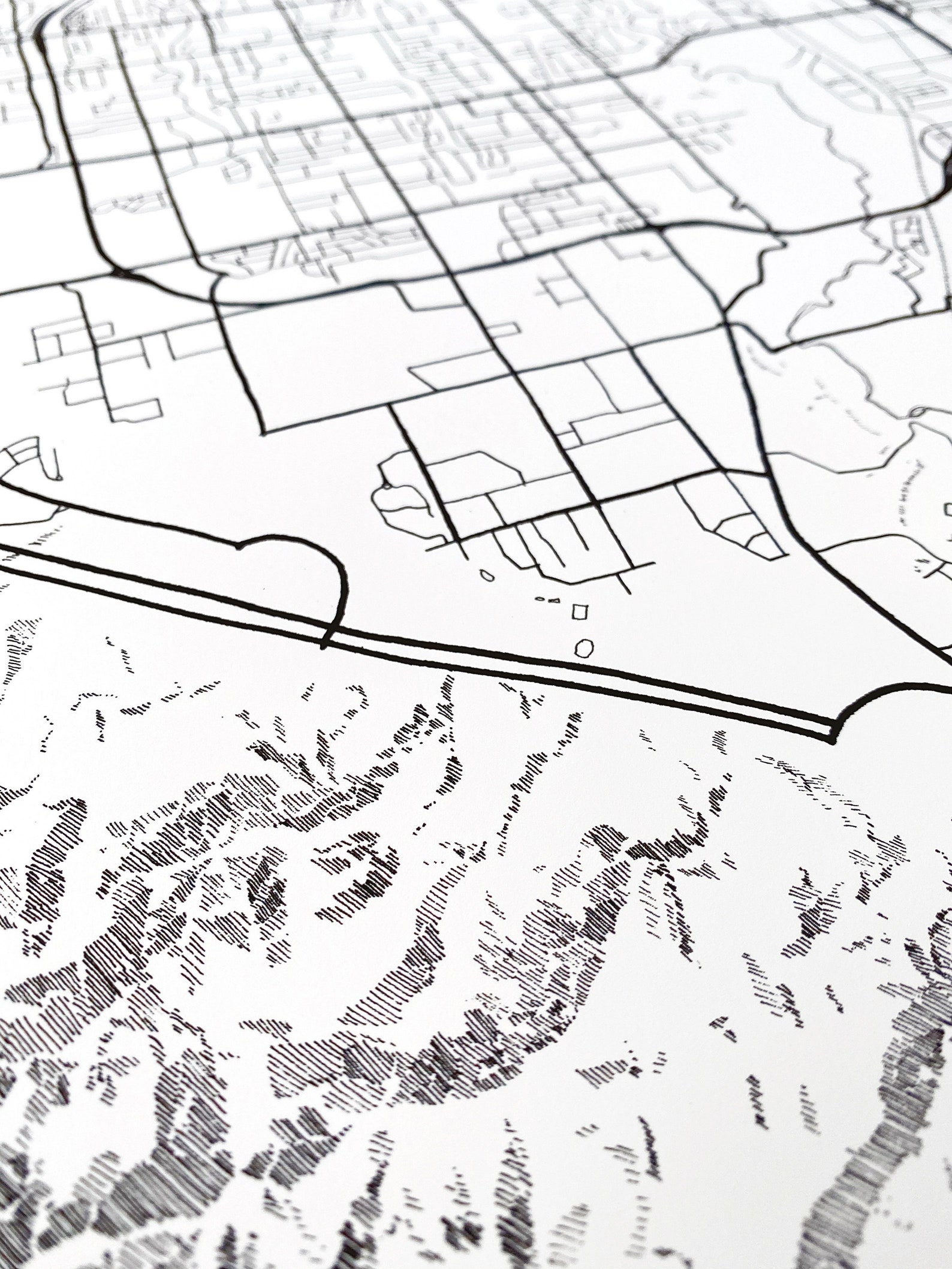 SOUTH of Salt Lake VALLEY Point of the Mountain Map Hand Drawn | Etsy