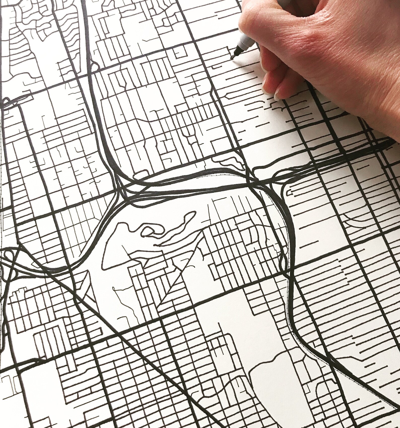 EAST PORTLAND Montavilla Street Map OREGON City Map Drawing - Etsy