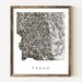 PROVO Map Urban Fabric Watercolor Texture Painting UTAH City Plan (art ...