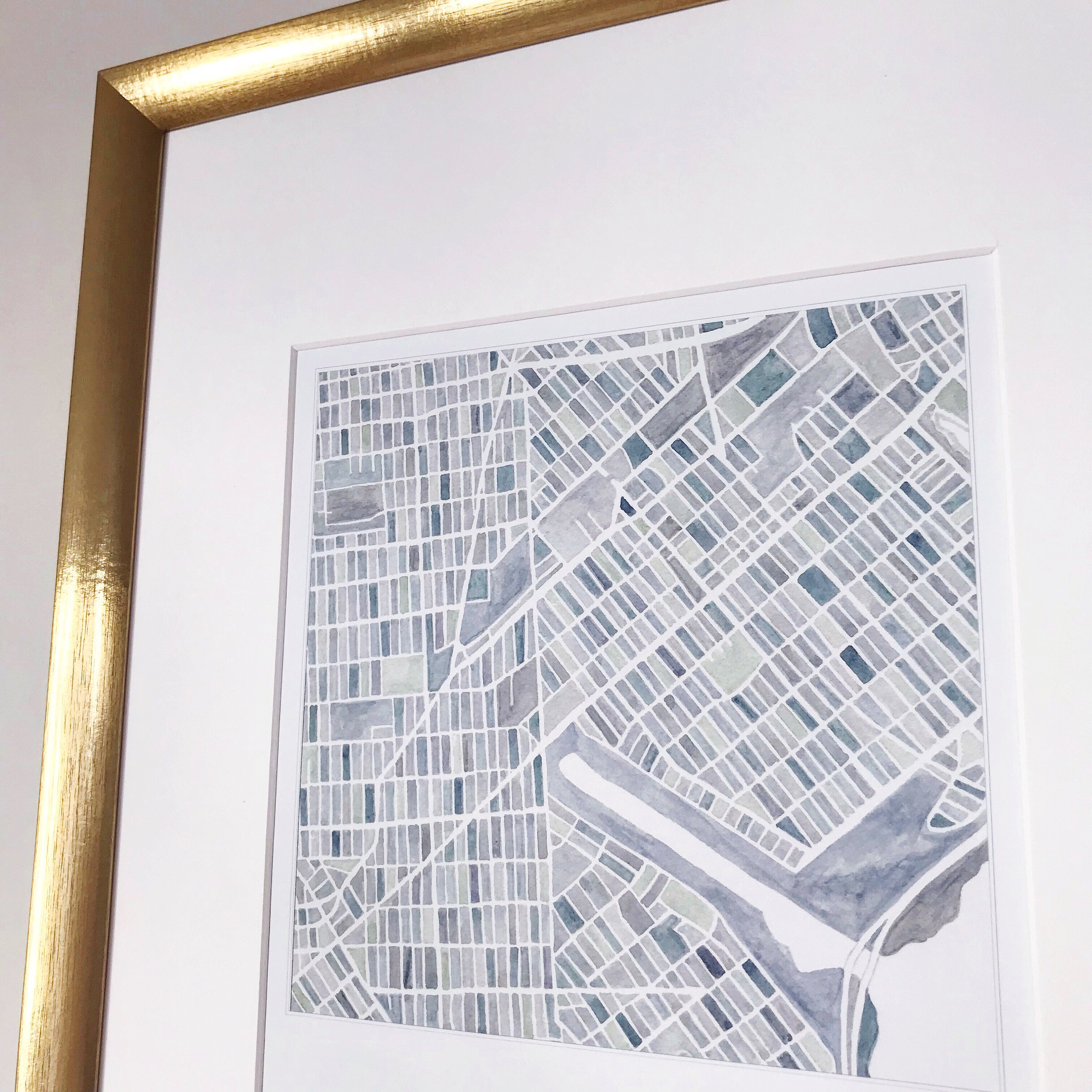 CANARSIE Brooklyn Map Watercolor Print New York City Map Block Plan Art ...