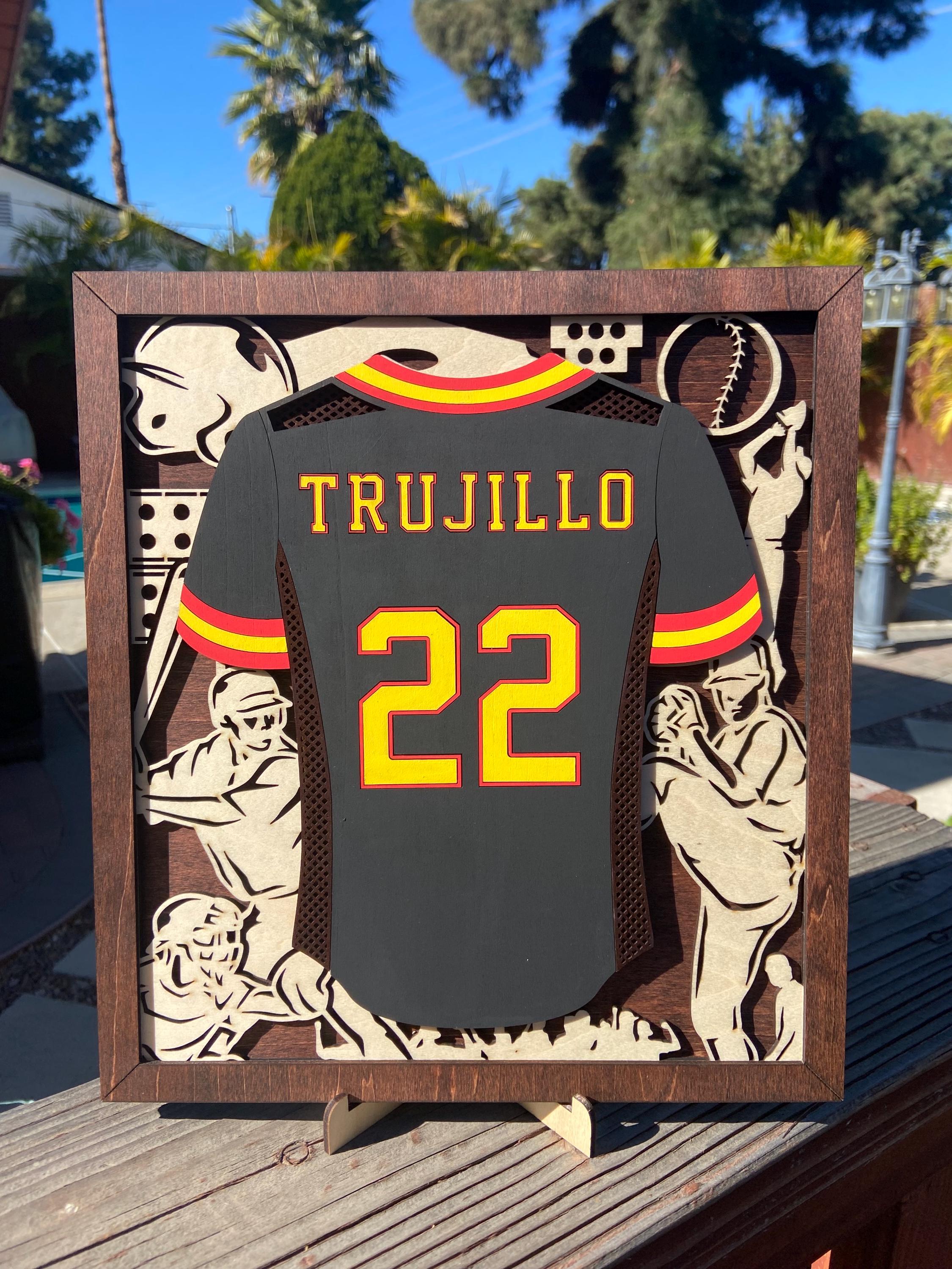 Customizable Sports Jersey Wooden Sign (baseball, Football, Basketball ...