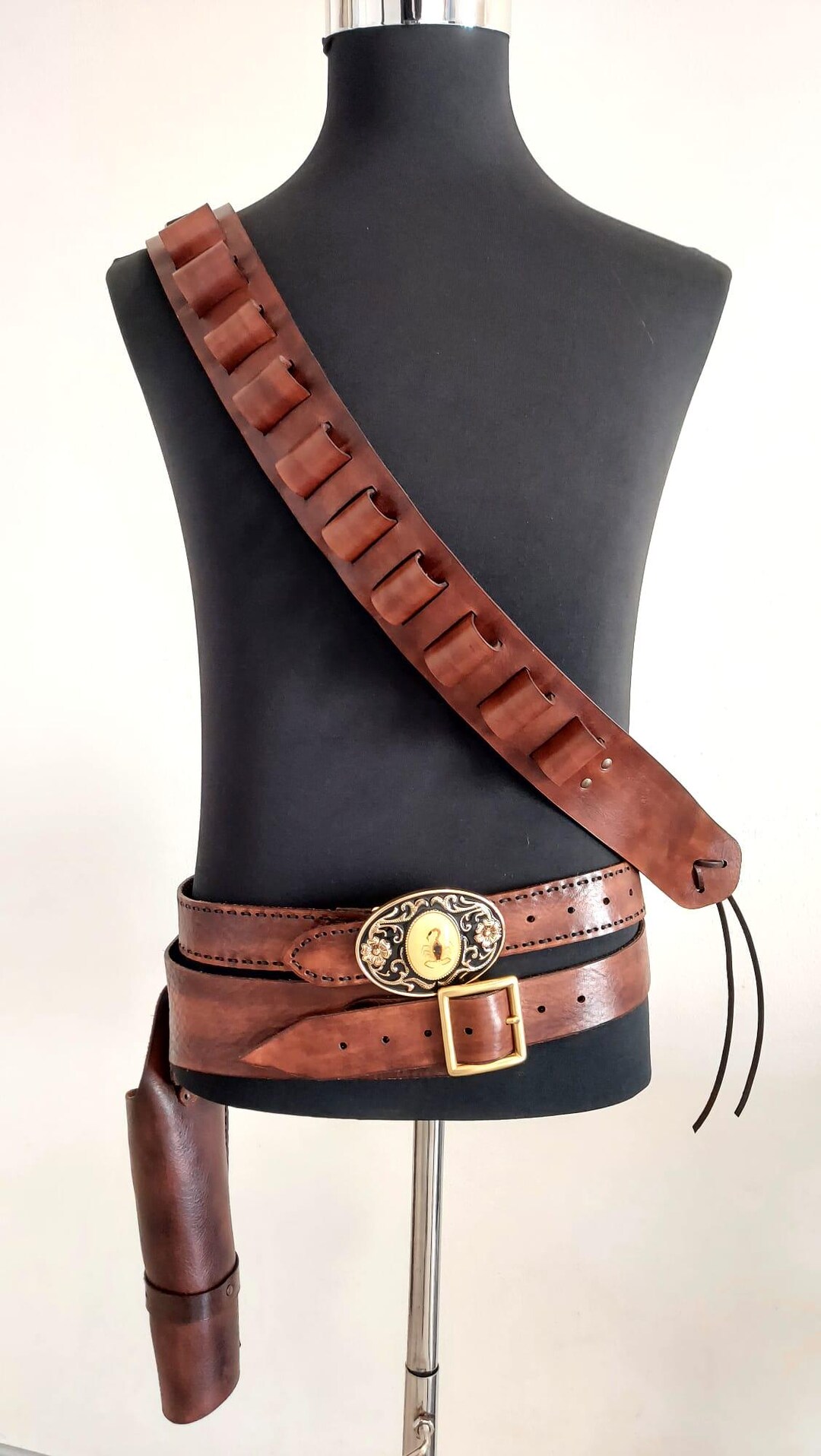 Fallout Ghoul Leather Belt Set: Cartridge Belt, Belt, Rifle Holster ...