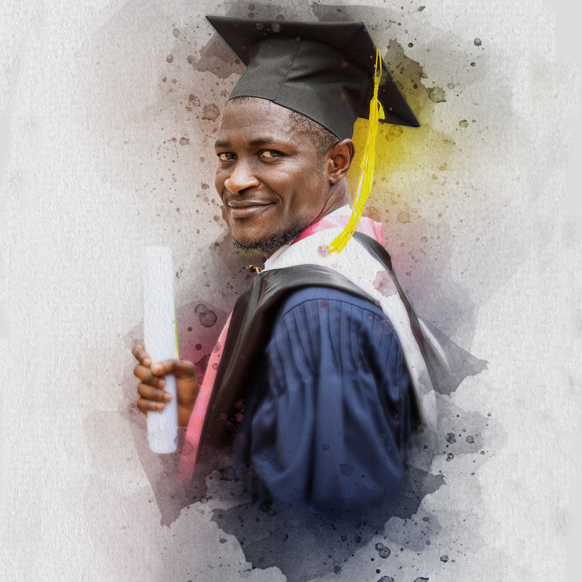 Custom Graduation Portrait,personalized Graduation Gifts,high School ...