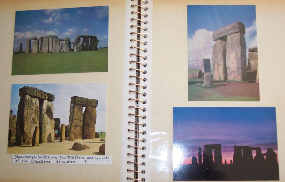 1977 Scrapbook of Post Cards (over 50 Cards) From Stonehenge, Cornwall ...