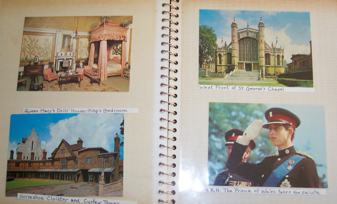 1977 Scrapbook of Post Cards (over 50 Cards) From Stonehenge, Cornwall ...