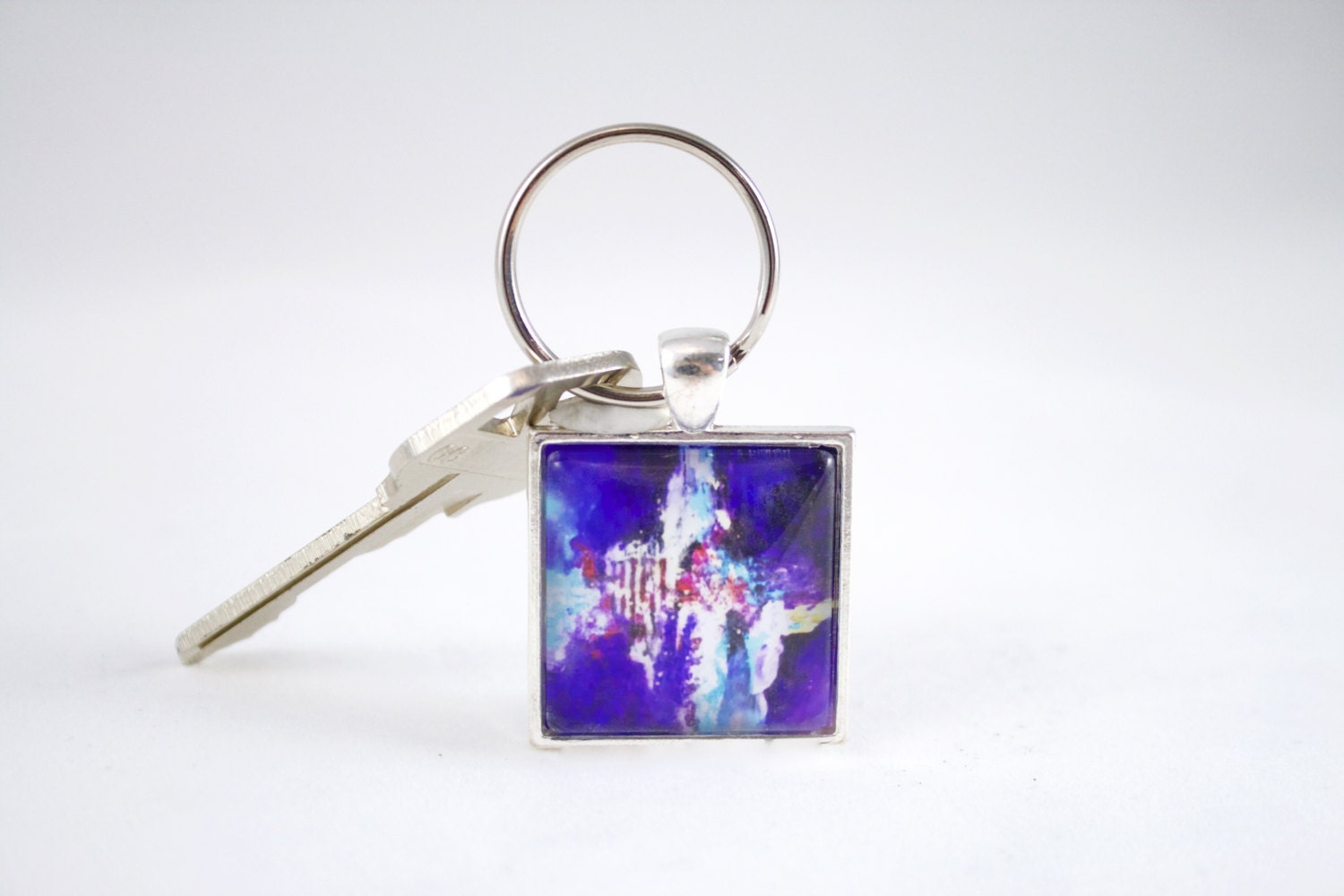 Blue Key Chain Space Art Print Key Ring Abstract Car Keys - Etsy UK