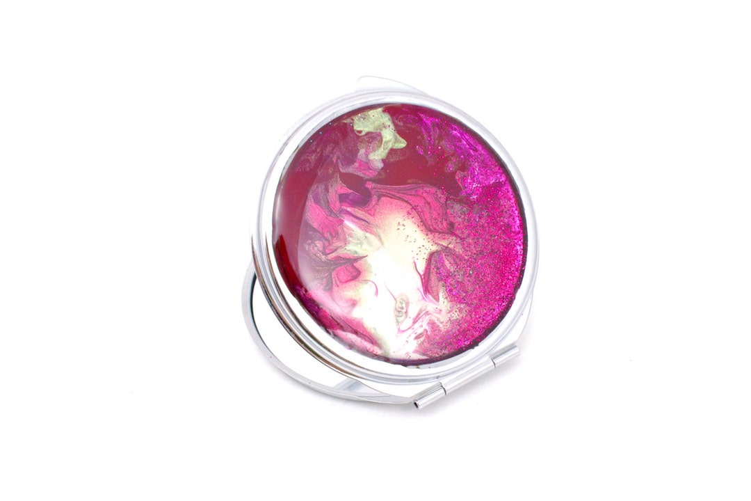 Hot Pink Mirror, Bridesmaids Gift, Makeup Mirror, Purse Compact ...