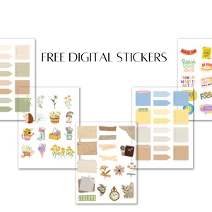 Floral Digital Notebook Bundles - Hyperlinked Journal Goodnotes Planner ...