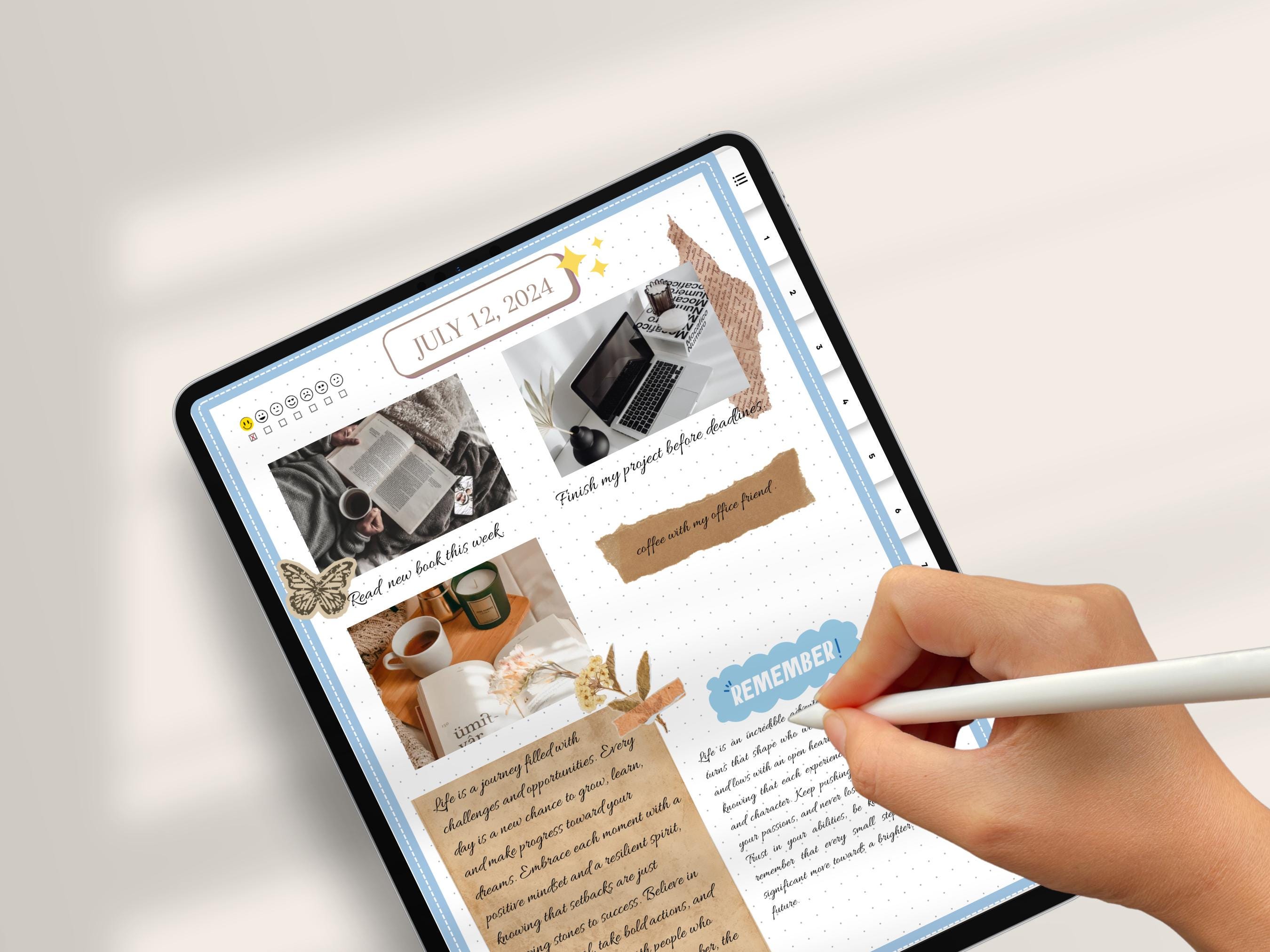 Floral Digital Notebook Bundles - Hyperlinked Journal Goodnotes Planner ...