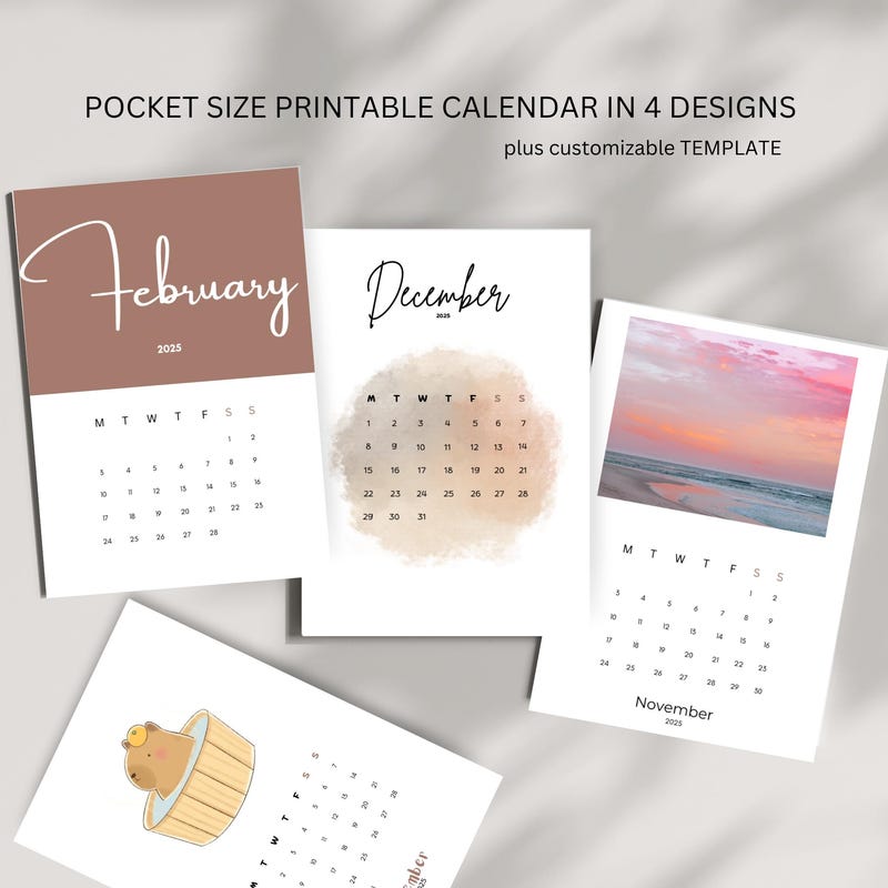 Mini Calendar - Etsy