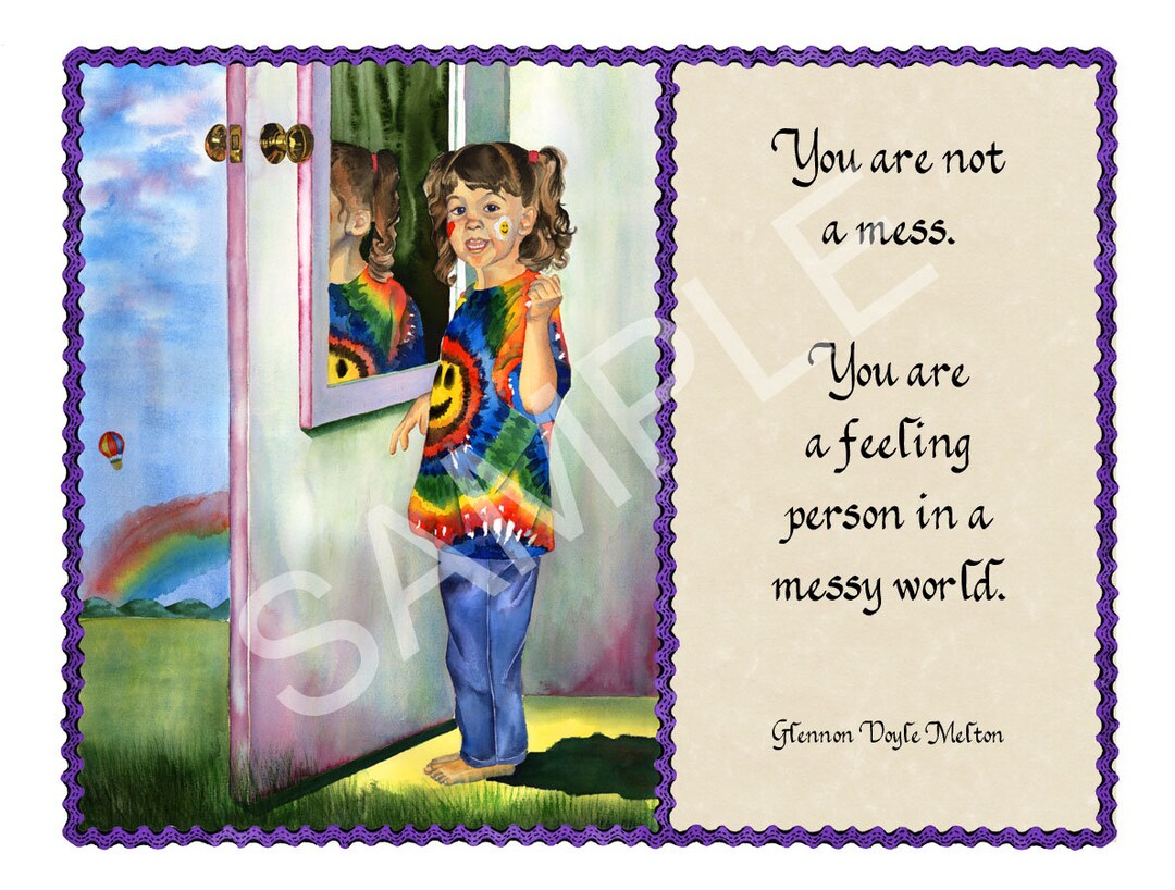 5x7 Blank Cards/matted Prints - "messy World" With Let the Sunshine in ...