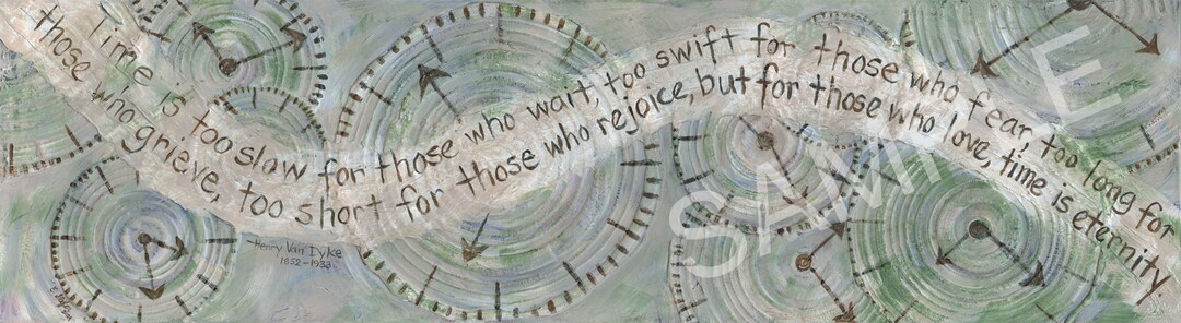 Time is Too Slow (henry Van Dyke) - Artwork on Canvas Print - Etsy