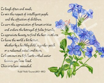 Ralph Waldo Emerson Quote. to Laugh Often and Much. - Etsy