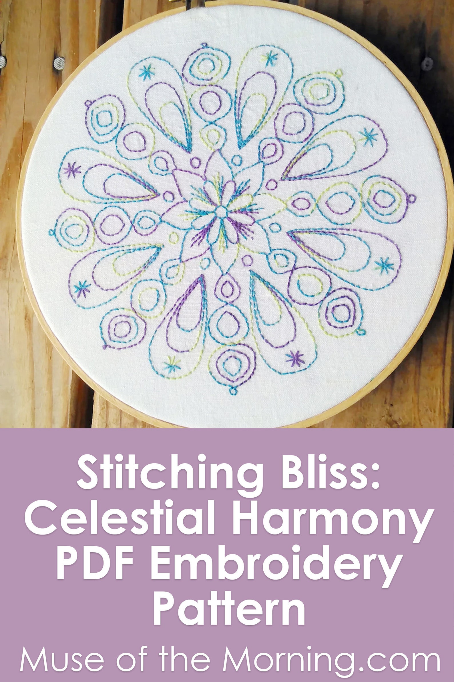 Mandala Embroidery Pattern Artistic Embroidery Pattern - Etsy