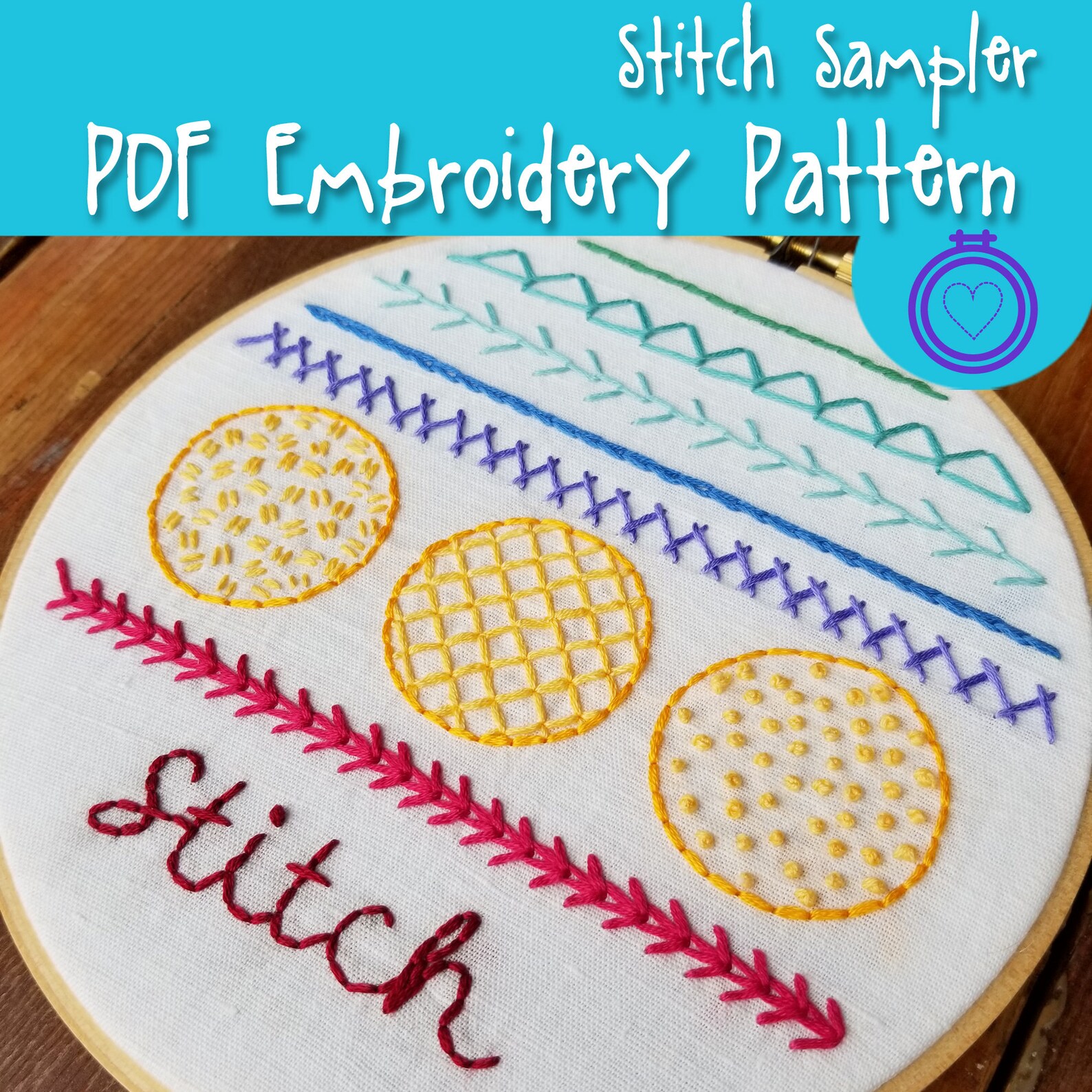 Embroidery Sampler PDF Embroidery Sampler for Beginners - Etsy