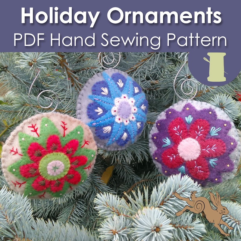 Felt Christmas Ornament Patterns - Etsy