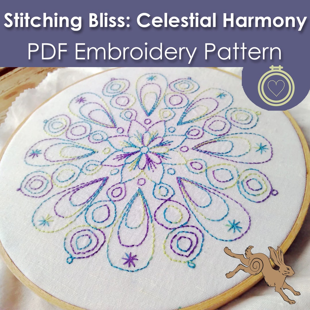 Embroidery Design Mandala Pattern, Gradient Embroidery Floss Patterns ...