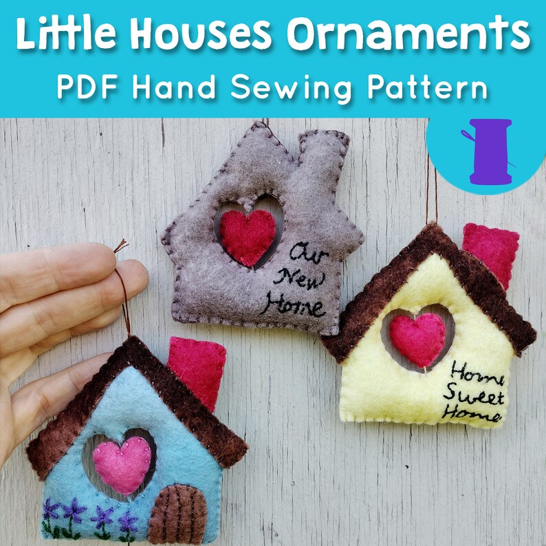 New House Ornament Felt Sewing Pattern House Sewing Pattern - Etsy