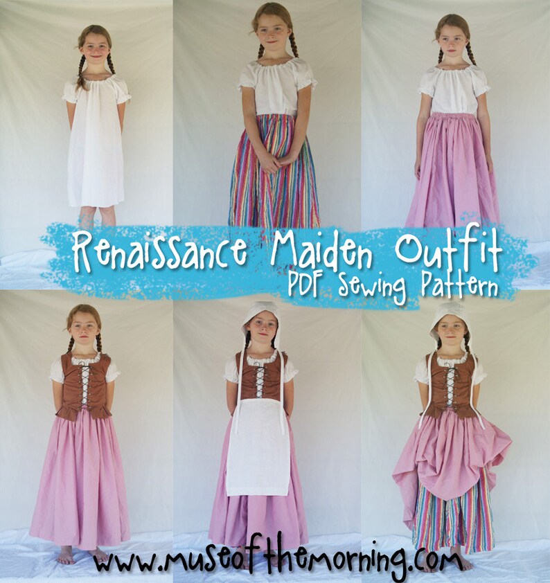 Medieval Dress Pattern Pdf Chemise Pattern Pdf Girls Bodice | Etsy