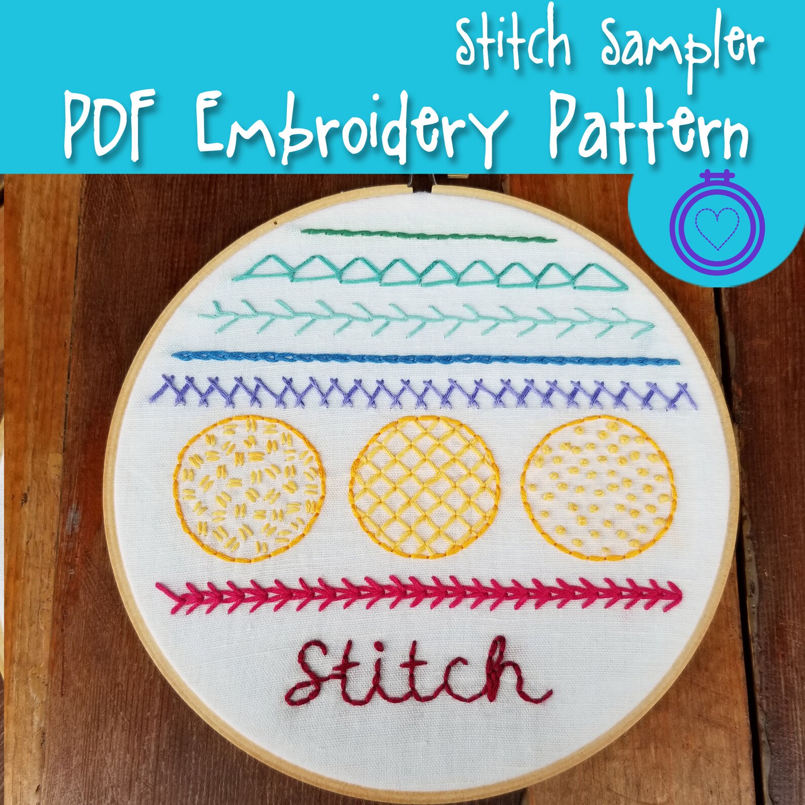 Embroidery Sampler PDF Embroidery Sampler for Beginners - Etsy