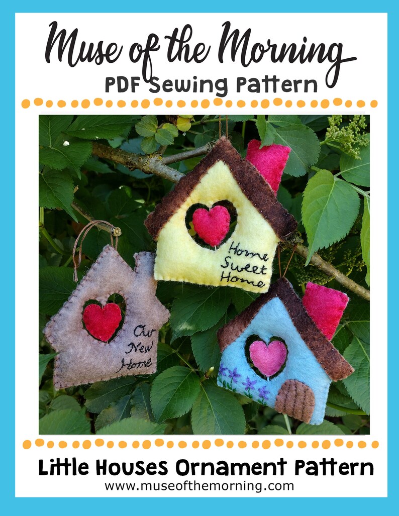 New House Ornament Felt Sewing Pattern House Sewing Pattern - Etsy