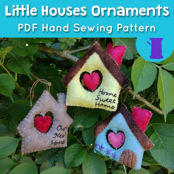 New House Ornament Felt Sewing Pattern House Sewing Pattern - Etsy