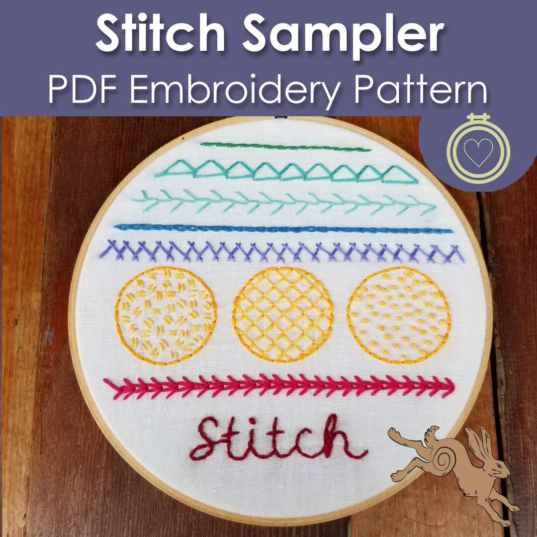 Hand Embroidery Sampler, Embroidery Sampler Pattern, Embroidery Sampler ...