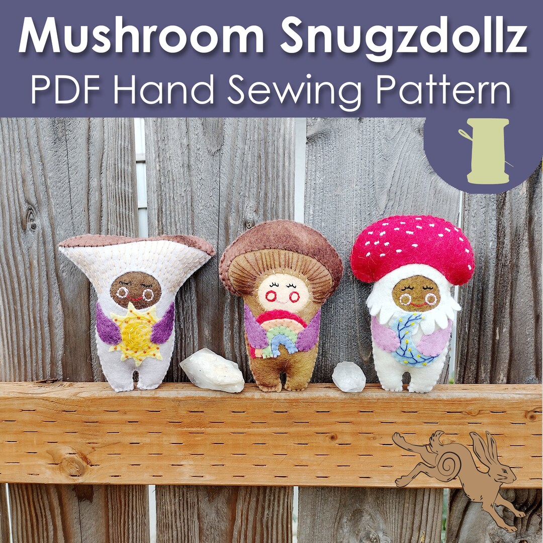 Felt Mushroom Pattern, Mushroom Stuffy Pattern, Mushroom Cap Gnome ...