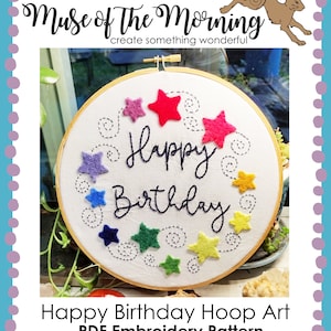 Happy Birthday Embroidery Design, Birthday Embroidery, Birthday ...