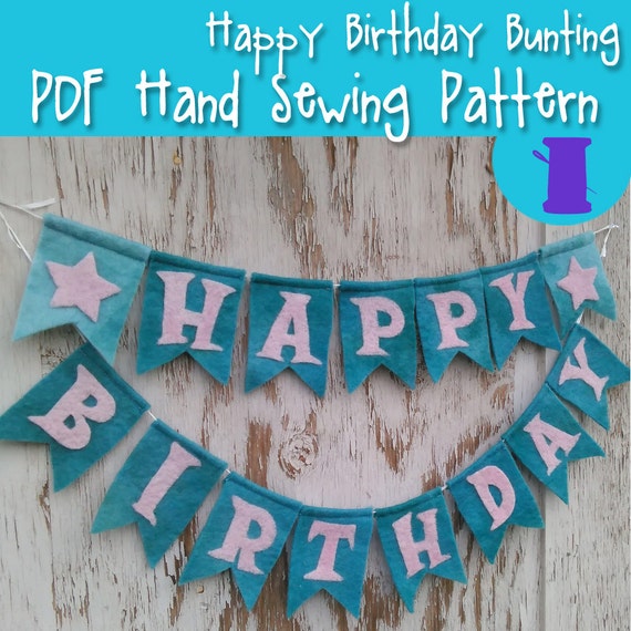 Birthday Banner Pattern Birthday Bunting Printable Waldorf | Etsy