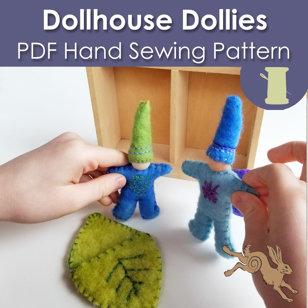 Felt Doll Pattern PDF, Dollhouse Doll Pattern, Pdf Pattern Doll ...