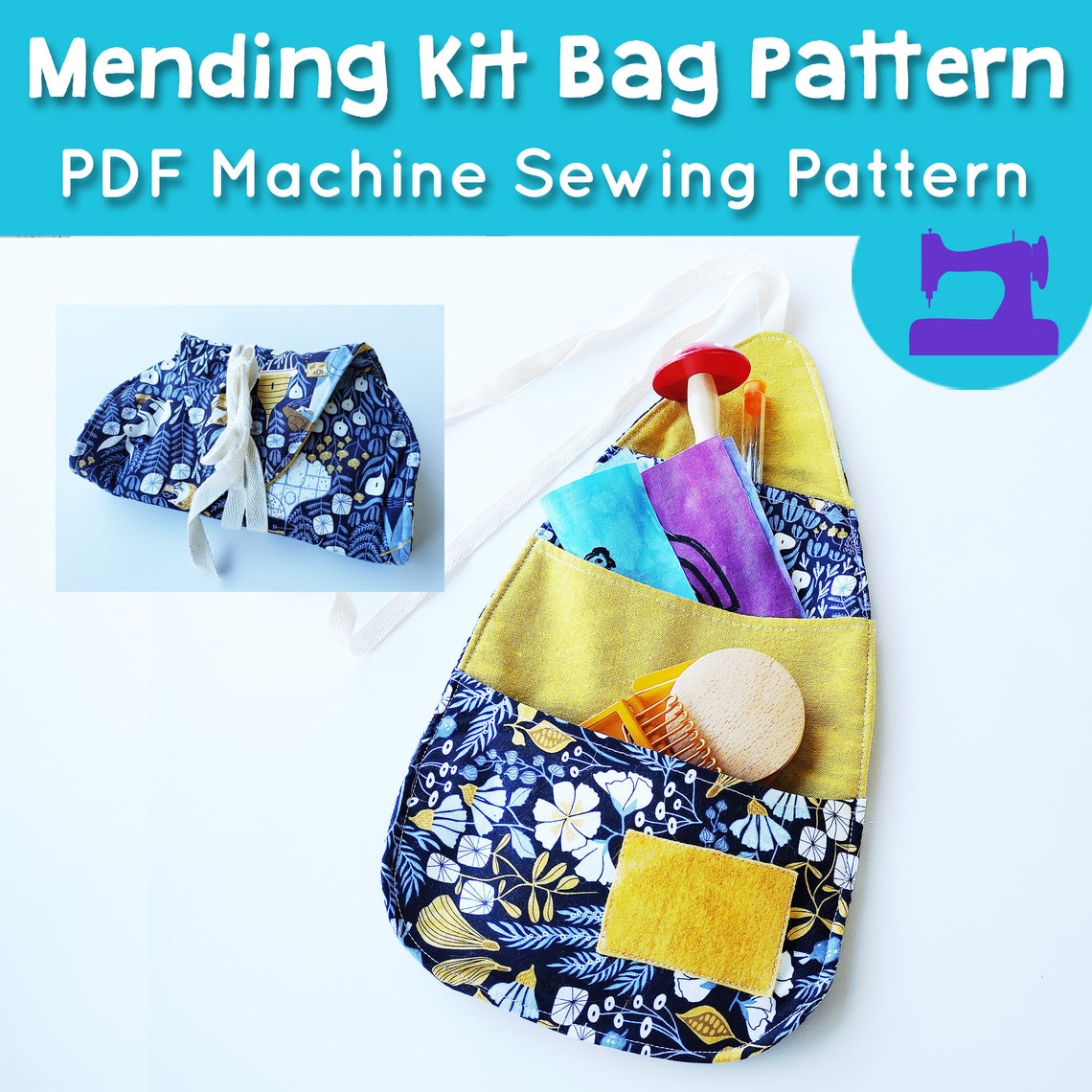 Visible Mending Kit Sewing Kit Pdf Pattern Kit Bag Pattern - Etsy