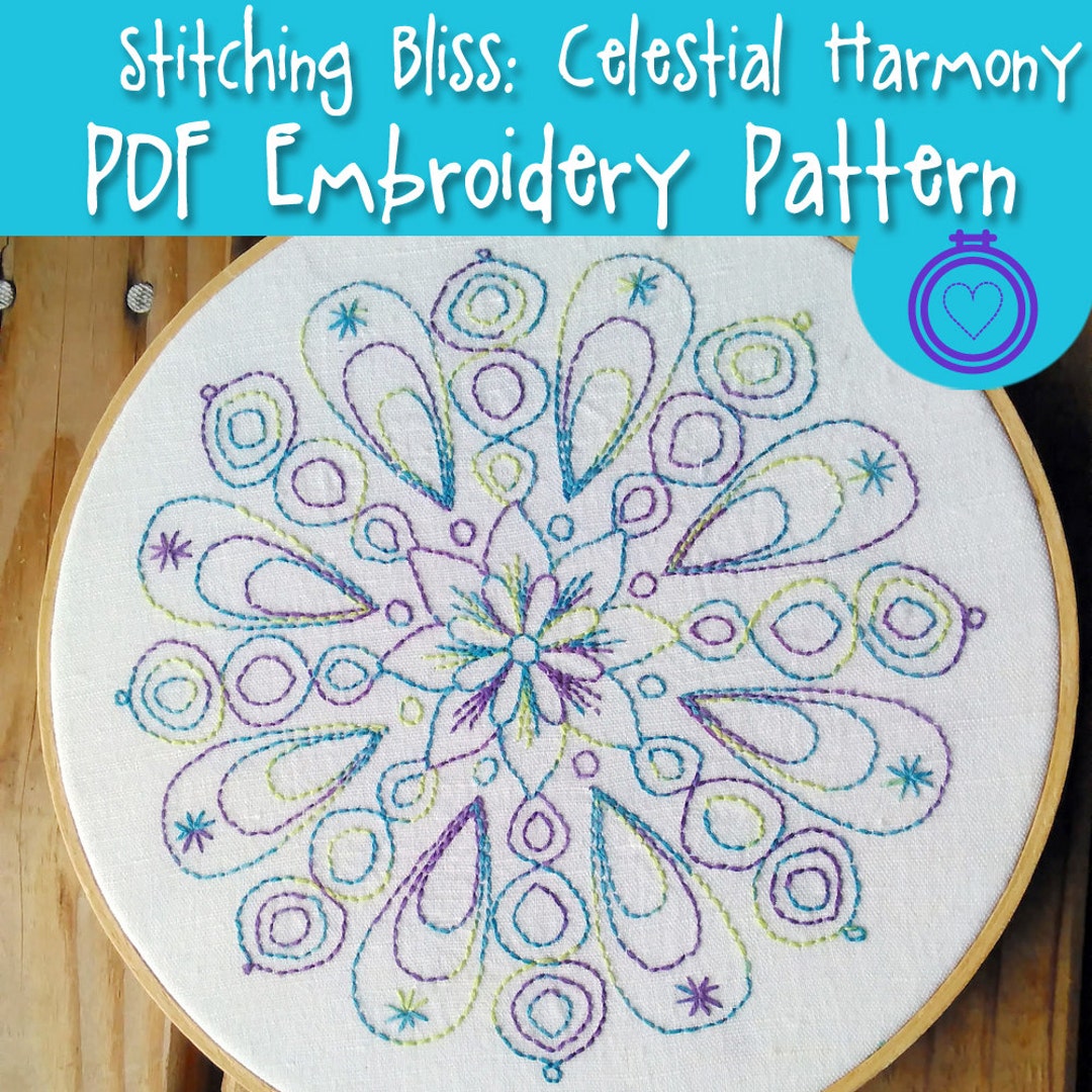 Embroidery Design Mandala Pattern Gradient Embroidery Floss - Etsy