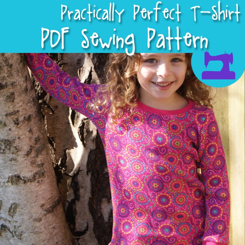 Girl T-shirt Pattern Henley Shirt Sewing Pattern Simple | Etsy
