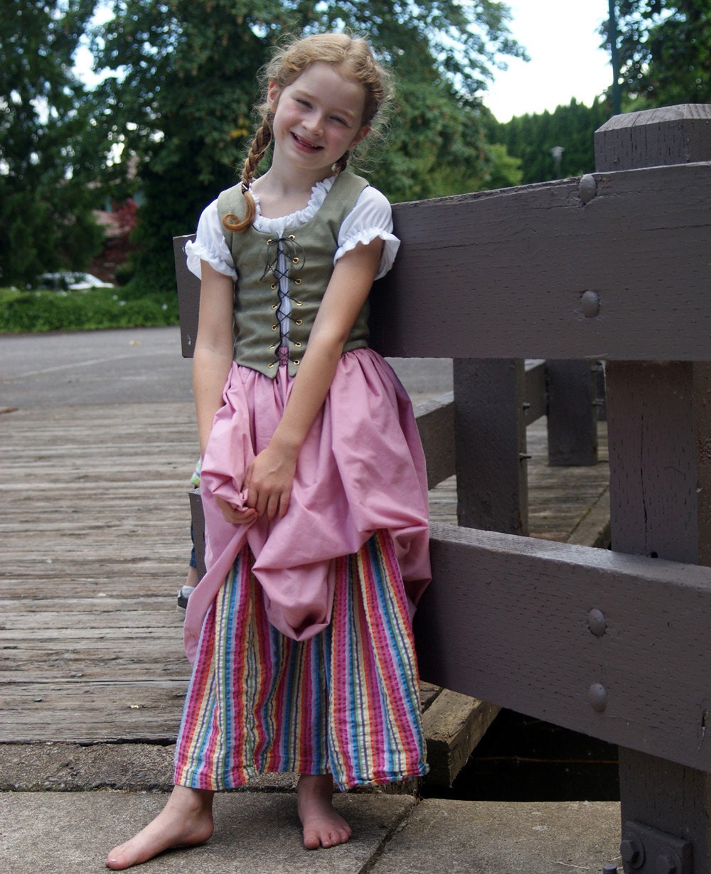 PDF SEWING PATTERN Complete Renaissance Maiden Outfit | Etsy