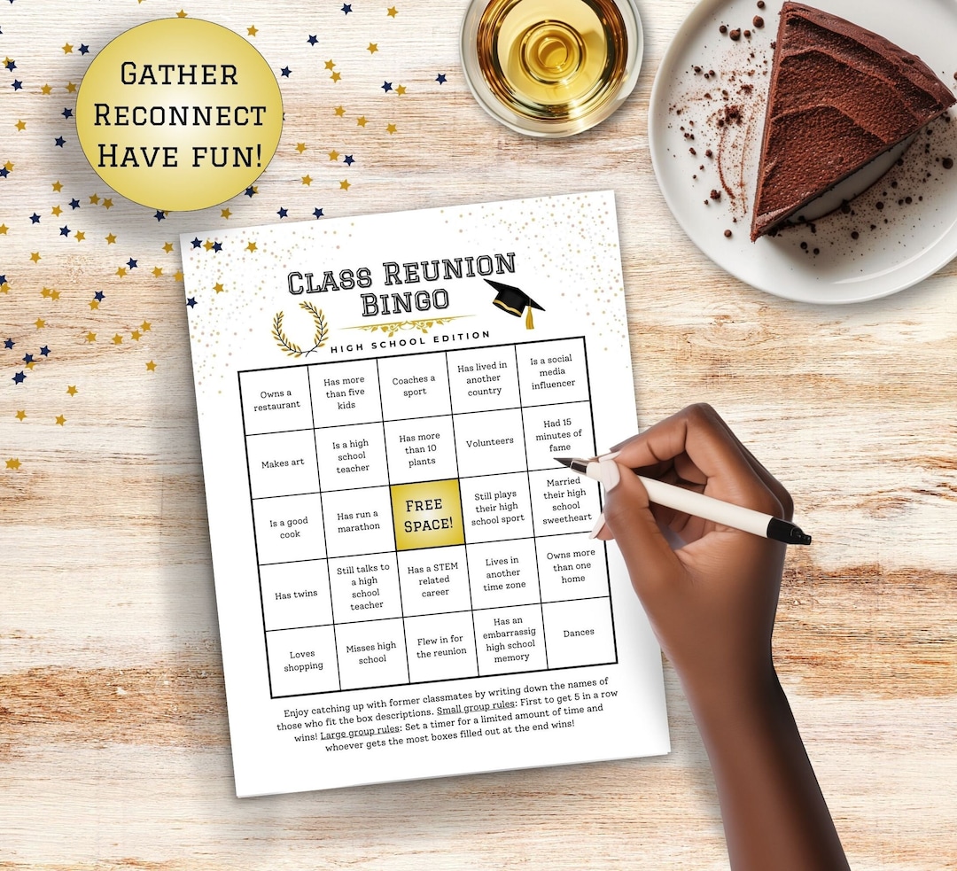 Class Reunion Bingo Game, High School Reunion, Class Reunion Game - Etsy