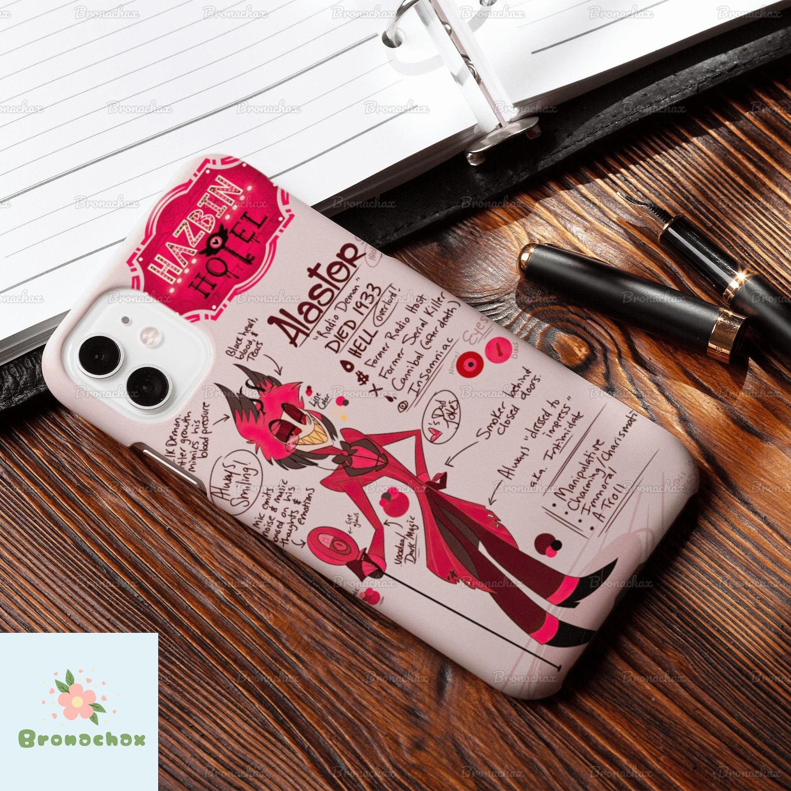 Alastor Hazbin Hotel Phone Case, Hazbin Hotel iPhone Case, Hazbin Hotel ...