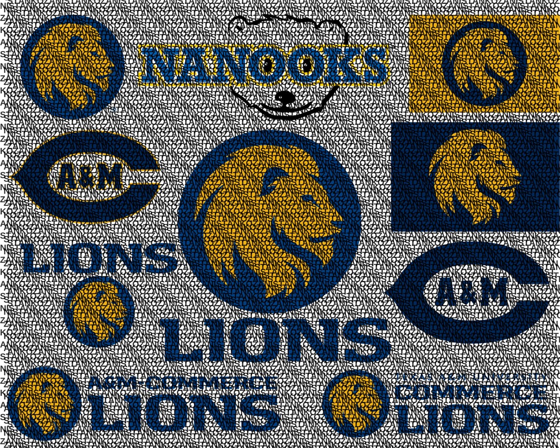 Commerce Lions SVG, Football Team SVG, Collage, Game Day, Basketball ...